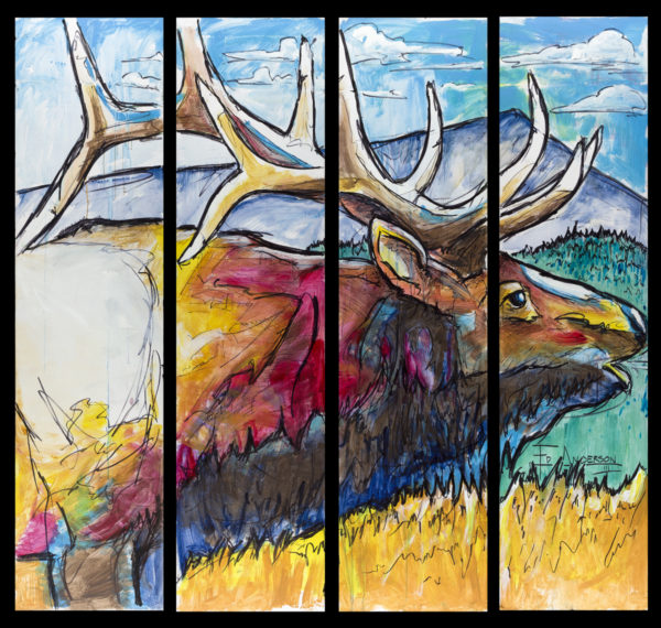 CDA Live Elk Painting | Ed Anderson Art
